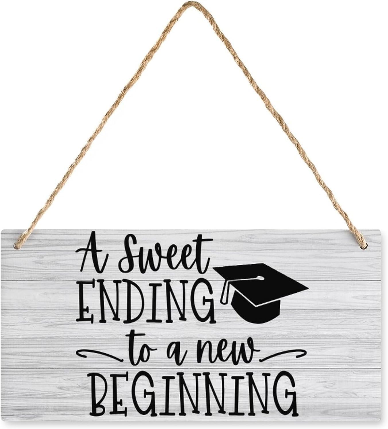 Wooden Signs For Home Decor Kitchen A Sweet Ending To A New Beginning ...