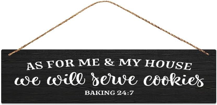 Wooden Signs For Home Decor Wall As For Me & My House We Will Serve ...