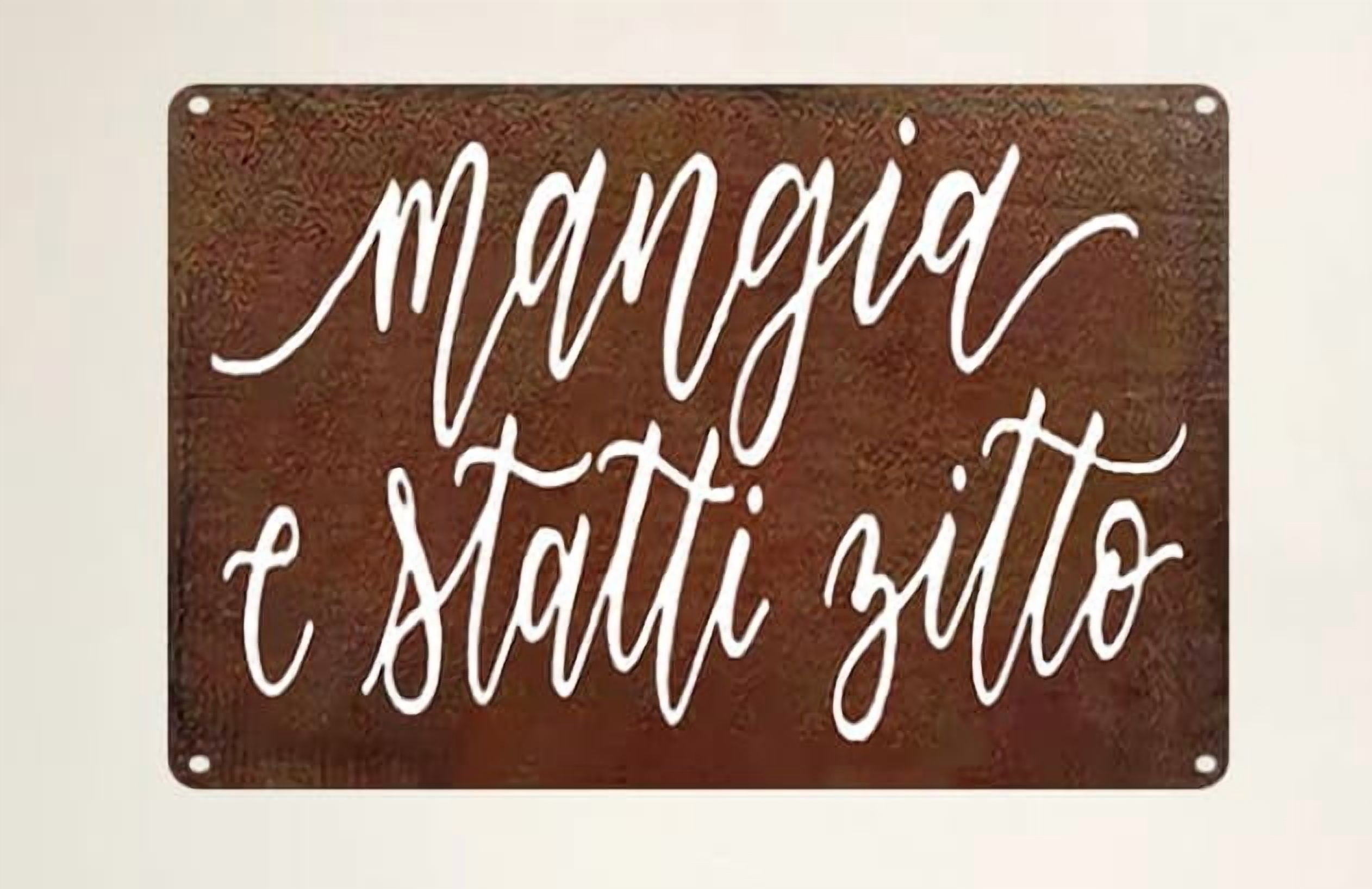 Wooden Signs/Mangia e Statti Zitto Sign - Eat Sign - Italian Phrase ...