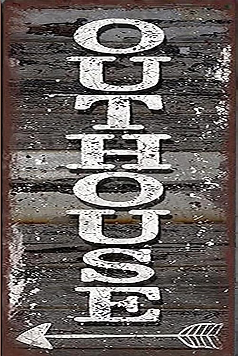 Wooden Signs/Outhouse Vertical Sign Arrow Left Rustic Wood Sign Kitchen ...