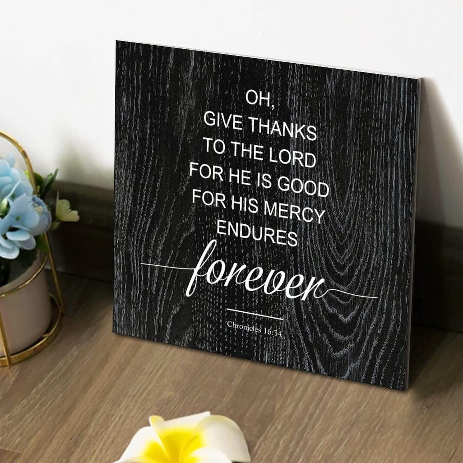Wooden Signs With Saying Give Thanks To The Lord Rustic Blessed Sign ...
