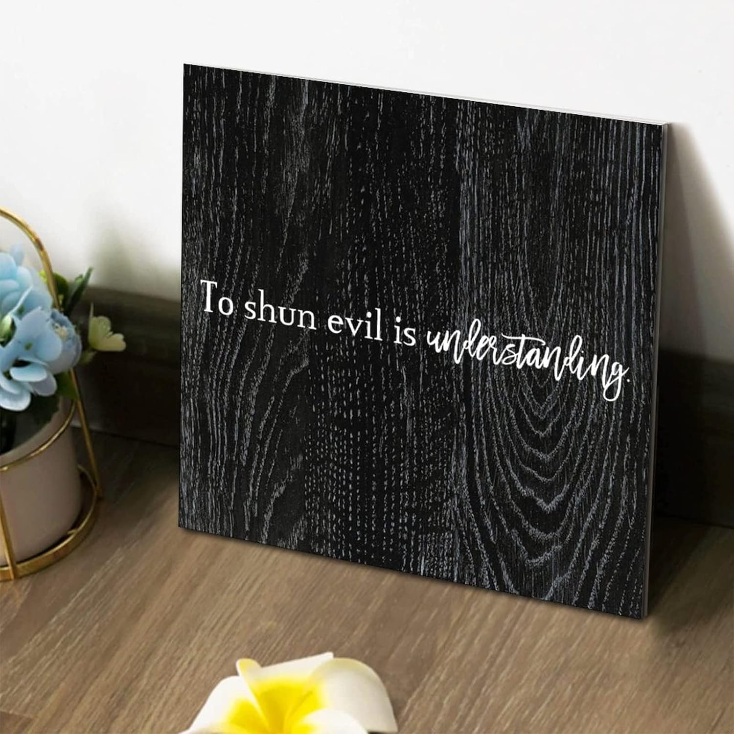 Wooden Signs With Saying To Shun Evil Is Understanding Family Rustic ...