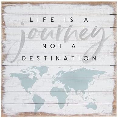 Wooden Signs With Sayings Life is a Journey not a Destination - Rustic ...