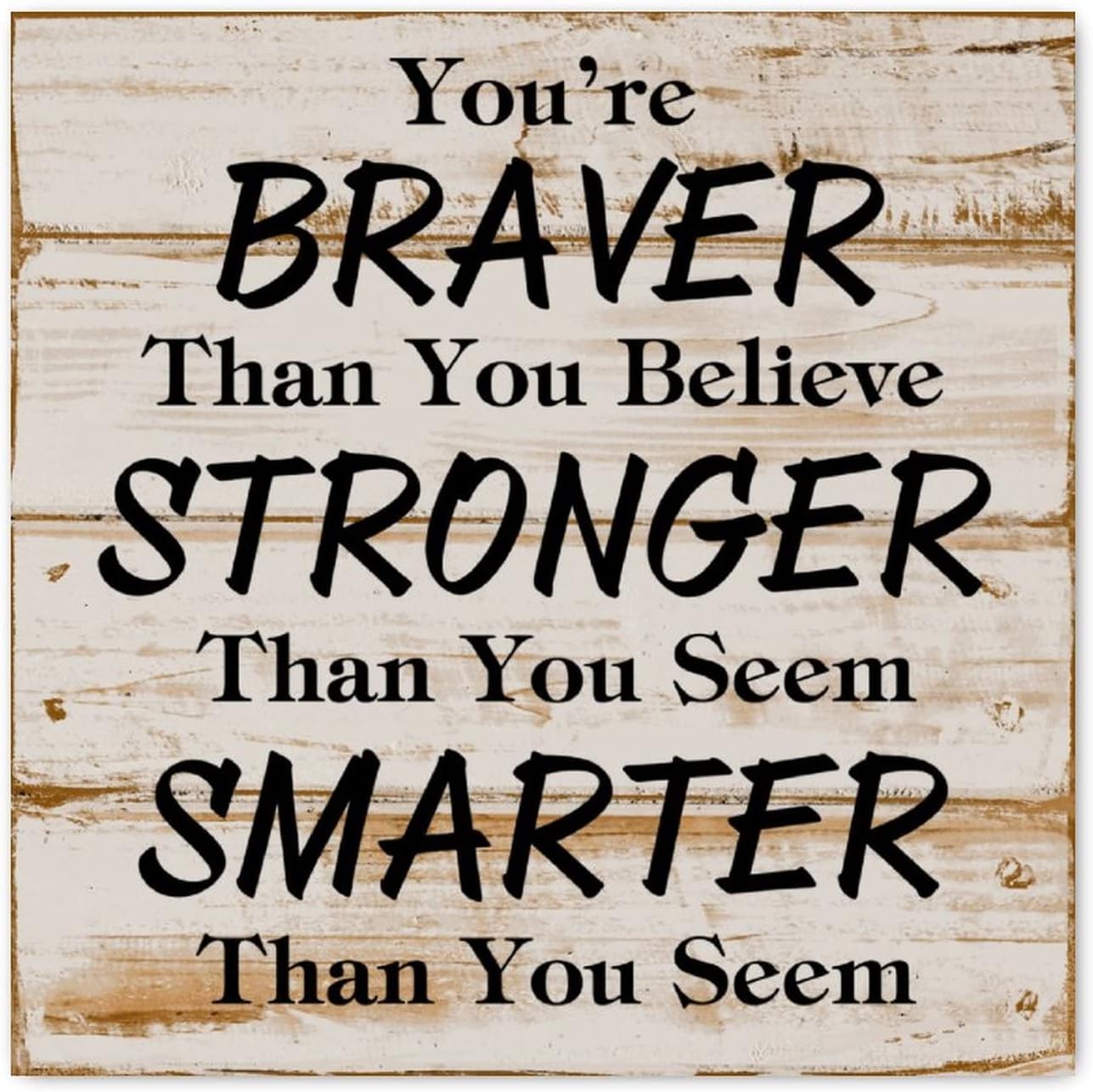 Wooden Signs With Sayings Positive Words Letters Wood Signs You're ...