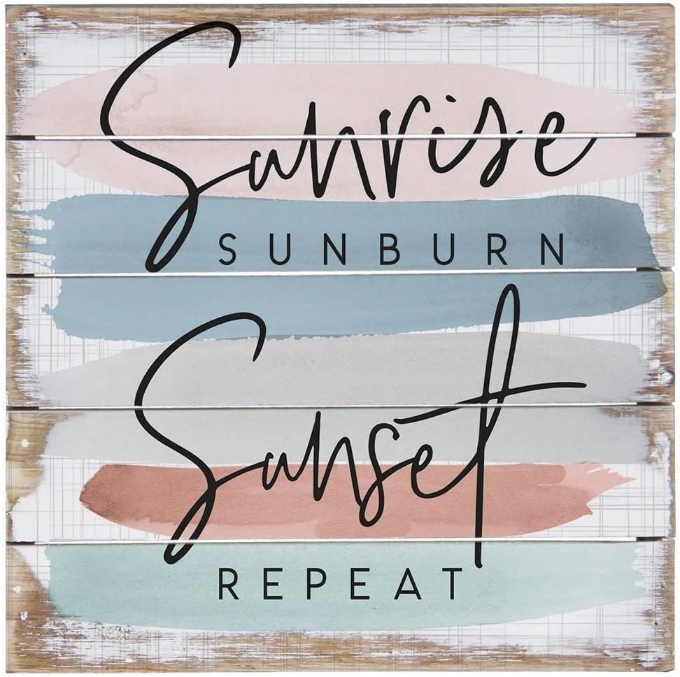 Wooden Signs With Sayings Sunrise Sunburn Sunset Repeat Sign - Rustic ...
