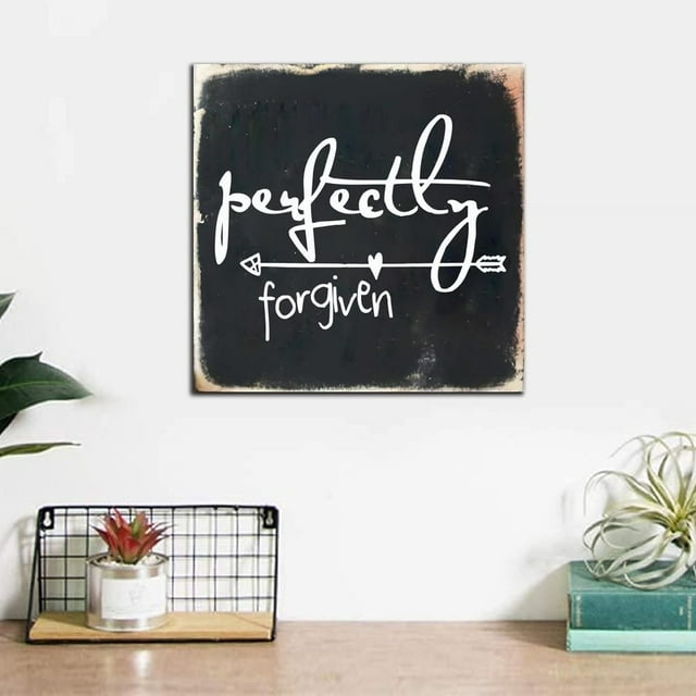 Wooden Signs With Sayings forgiven Wooden Plaque Proverbs Wood Sign ...