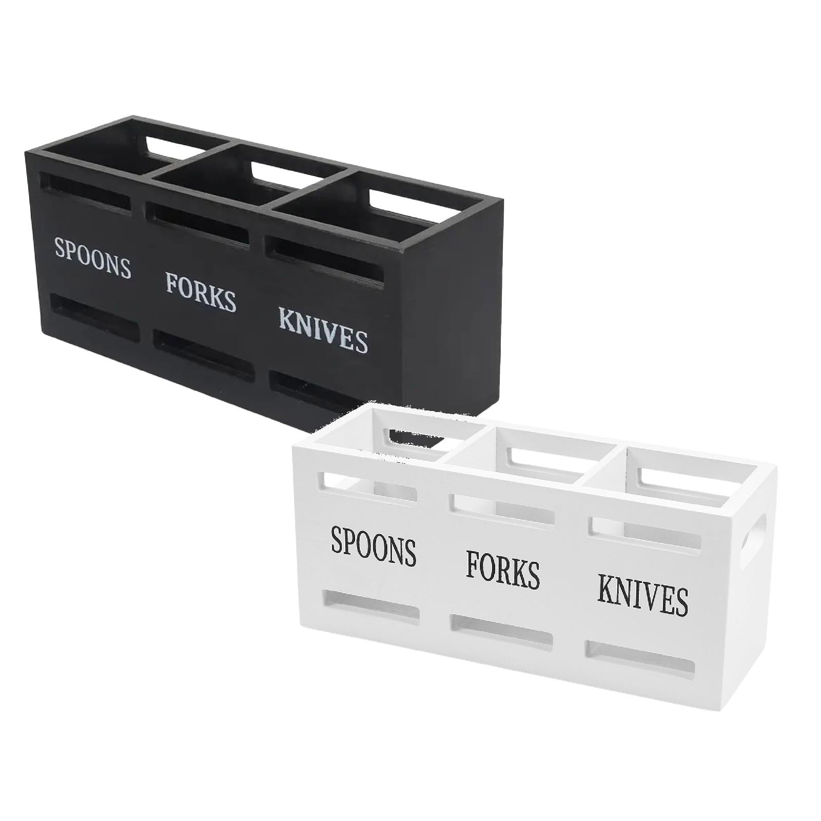 Wooden Silverware Holder Flatware Cutlery Holder Flatware Utensil Caddy ...