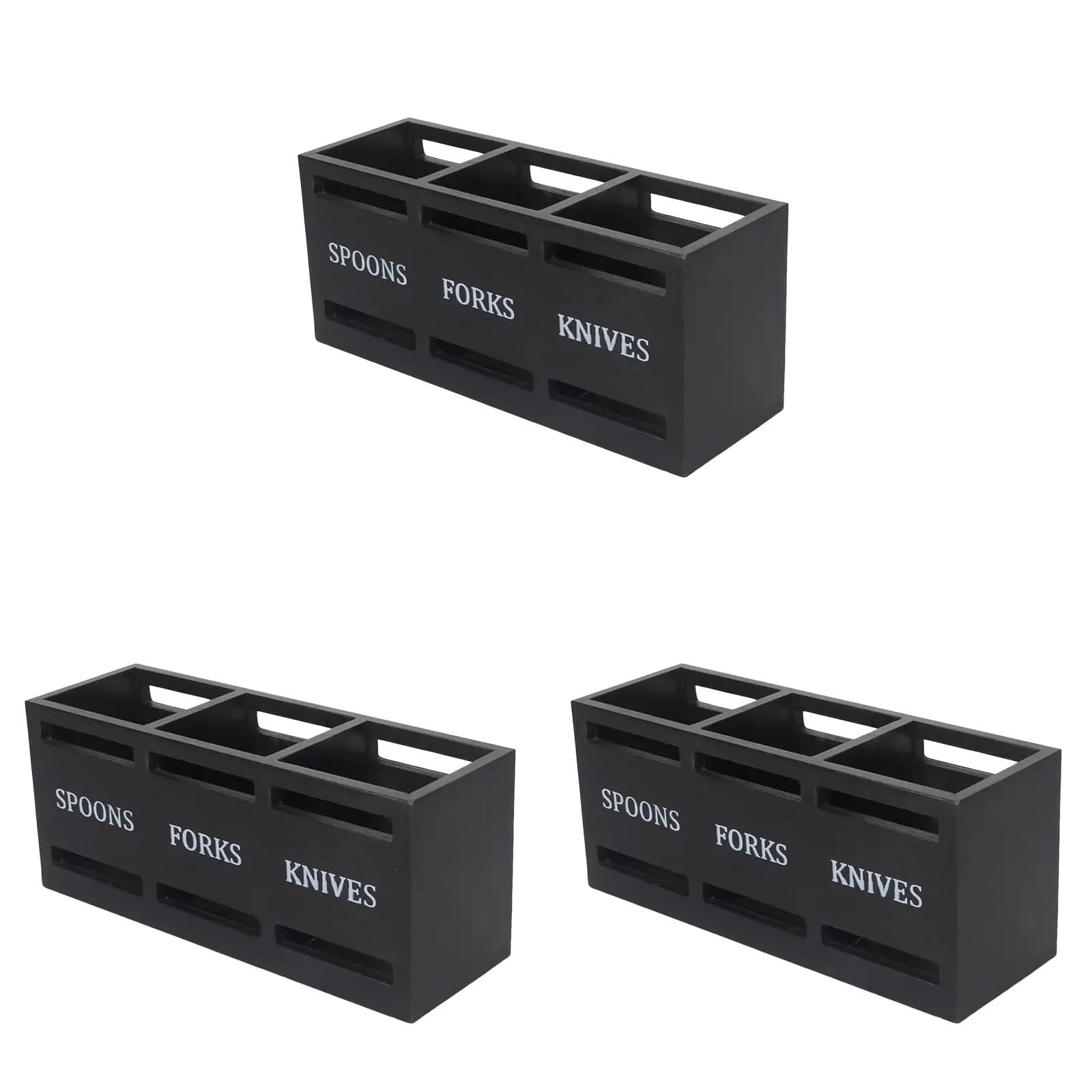 Wooden Silverware Holder Flatware Cutlery Holder Flatware Utensil Caddy ...