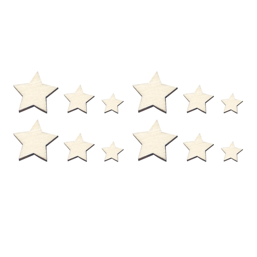 Wooden Slices 300pcs Wooden Slices Mini Wood Chip Star Embellishment ...
