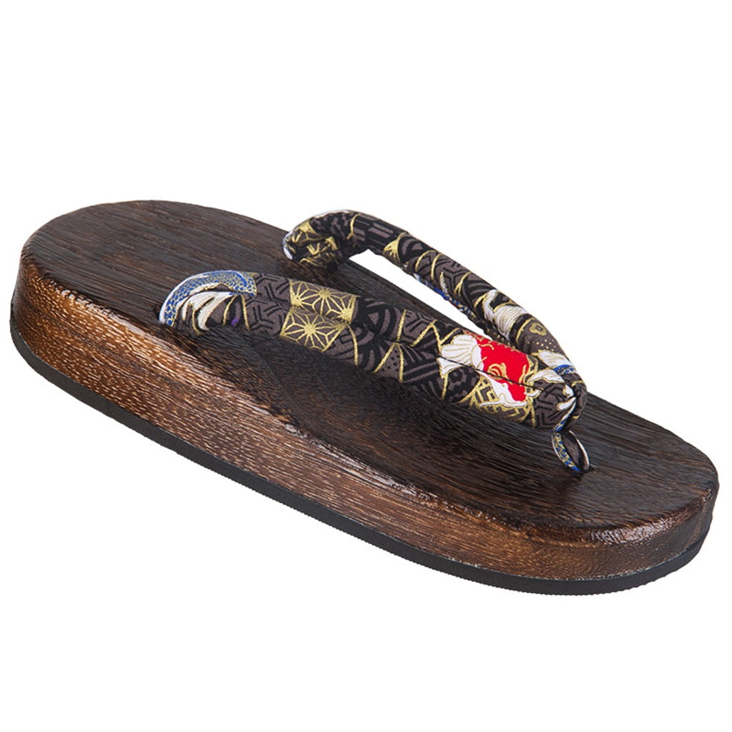 Wooden Slippers Traditional Clogs Geta for Men Women, Mens House ...