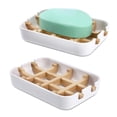 Wooden Soap Dishes for Shower with Drainage for Bathroom Bar Soap ...