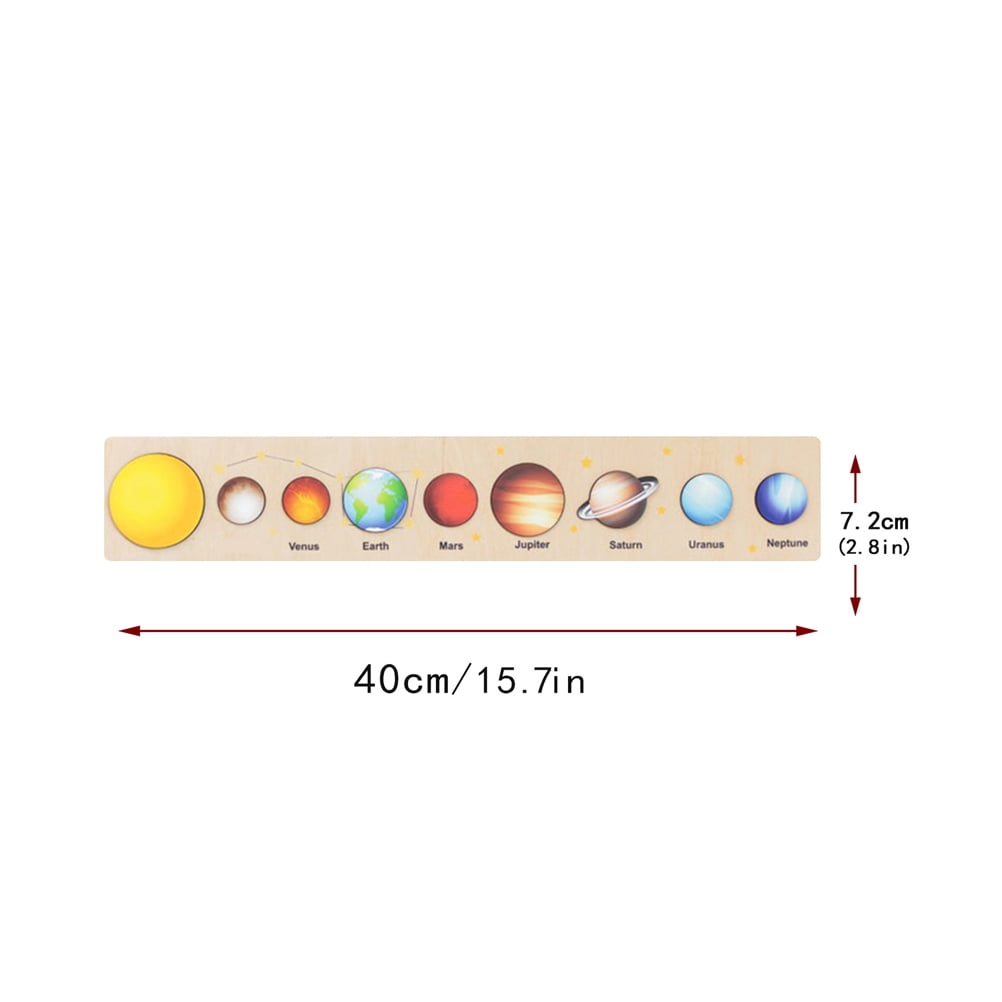 Wooden Solar System Puzzle Toy for Kids - Educational Round Solar ...