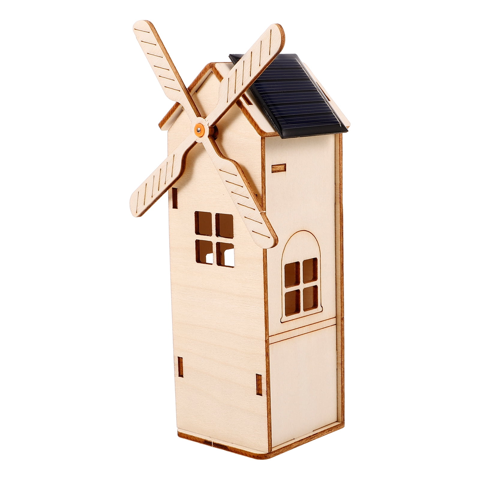 Wooden Solar Windmill Woody Toy DIY Solar DIY Assembly Toys Children ...