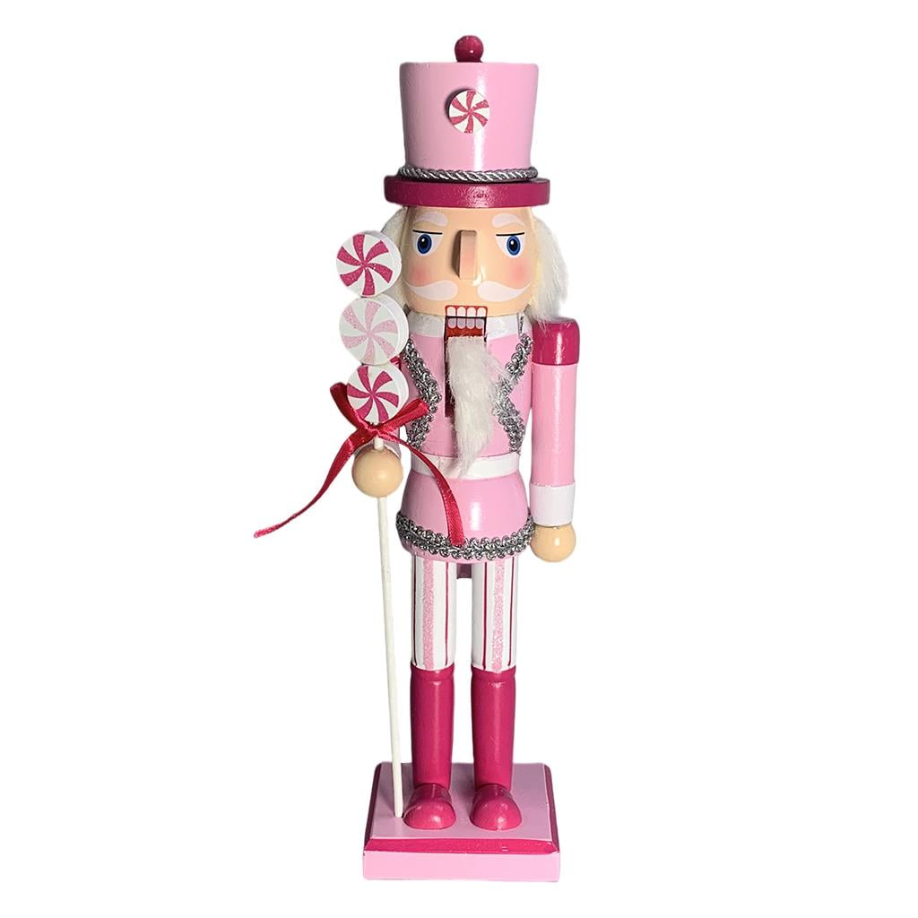 Wooden Soldier Figurine Ornament, 35cm Nutcracker Puppet Desktop Crafts Statue for Decoration ...