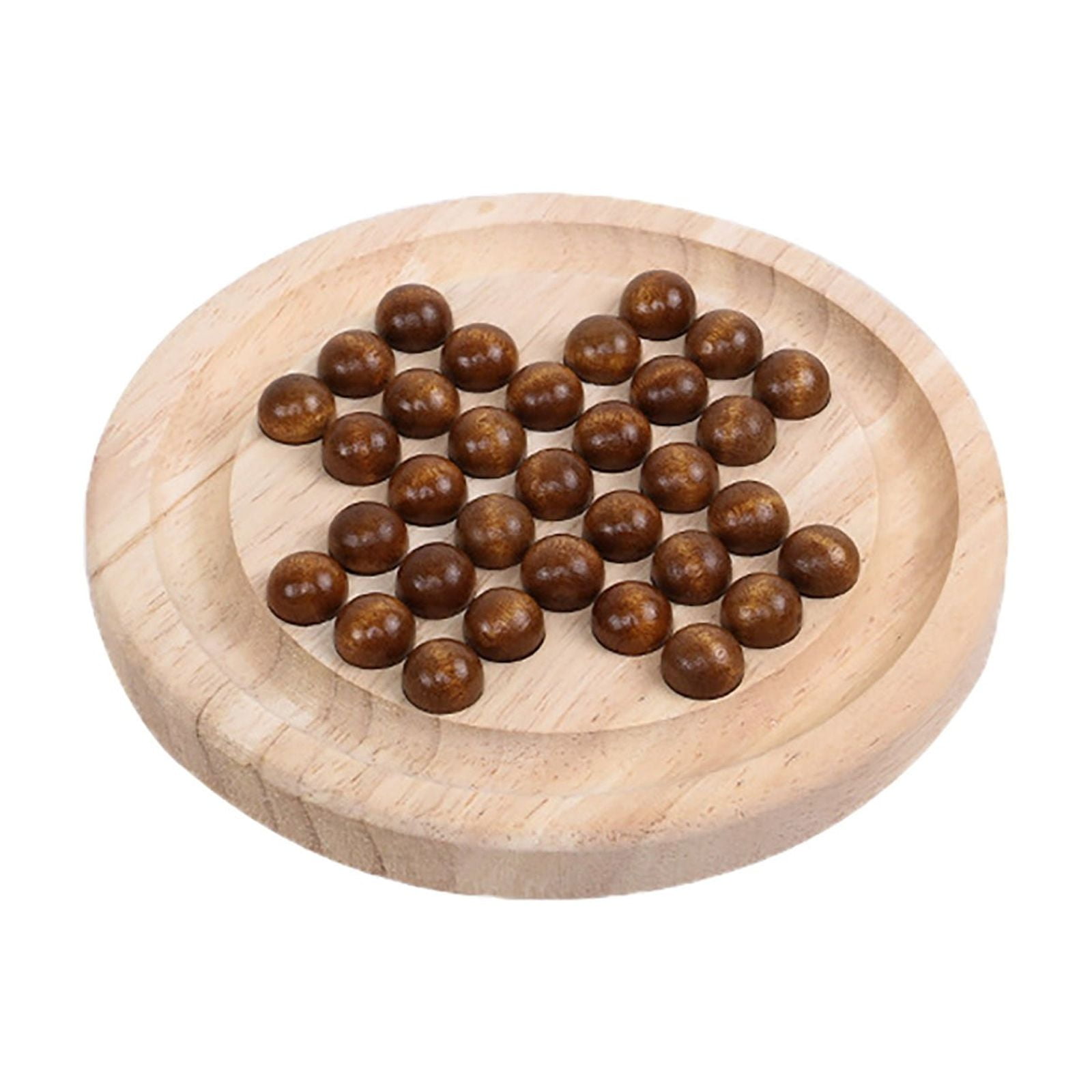 Wooden Solitaire Game –Peg Solitaire Puzzle Toy Classic Board Game ...