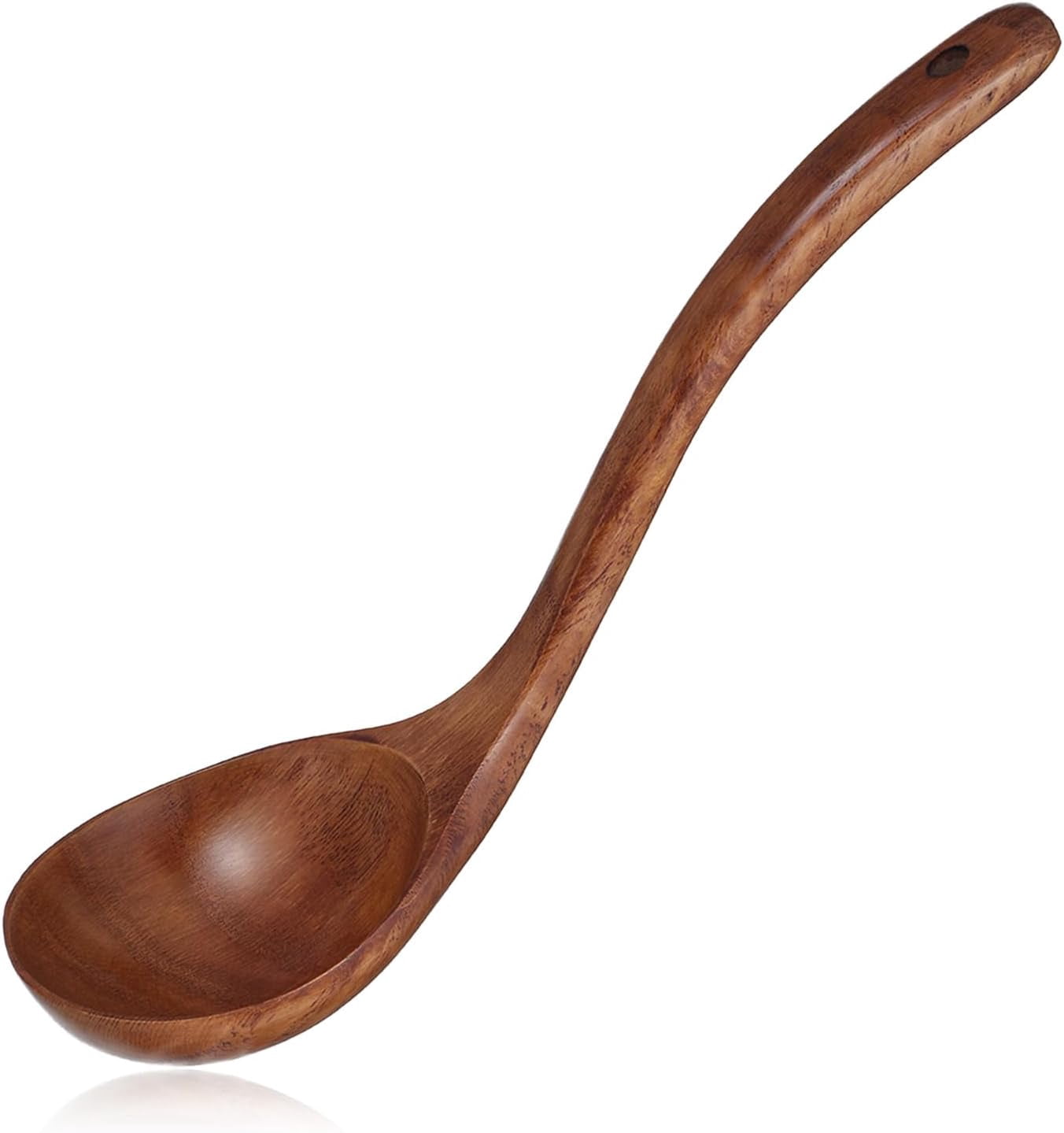 Wooden Soup Ladle, 10.2 Inch Long Handle Soup Ladle Wooden Soups Spoon ...