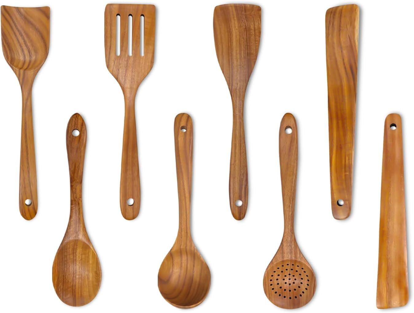 Wooden Spatulas for Cooking - Wood Spoons for Cooking, Smooth Finish ...