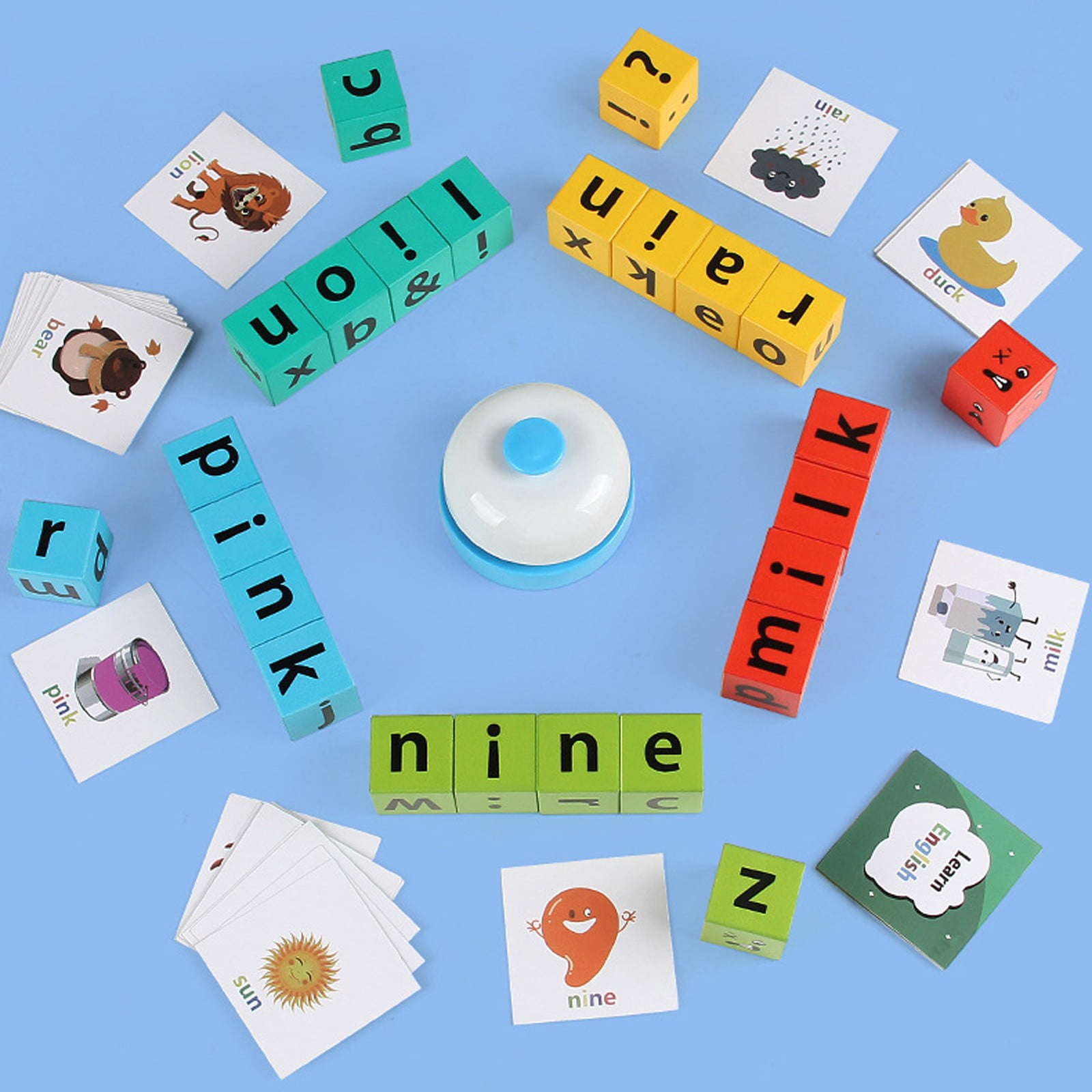 Wooden Spelling Game, Word Race Game, Alphabet Matching Multiplayer ...