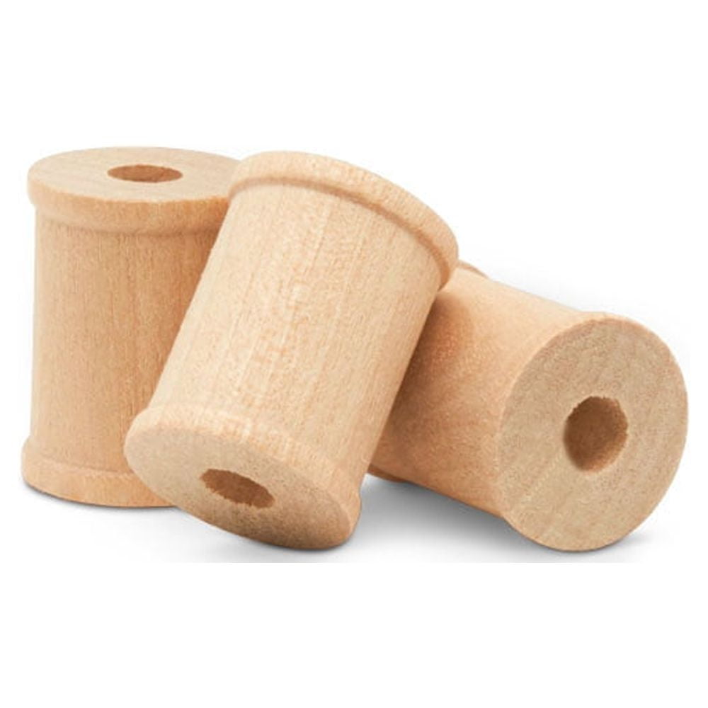 Wooden Spool for Crafts 1 x 3/4-inch Pack of 25, Small Empty Thread ...
