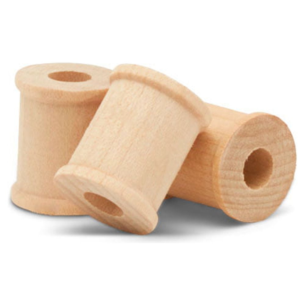 Wooden Spool for Crafts 3/4 x 5/8-inch Pack of 50, Small Empty Thread ...
