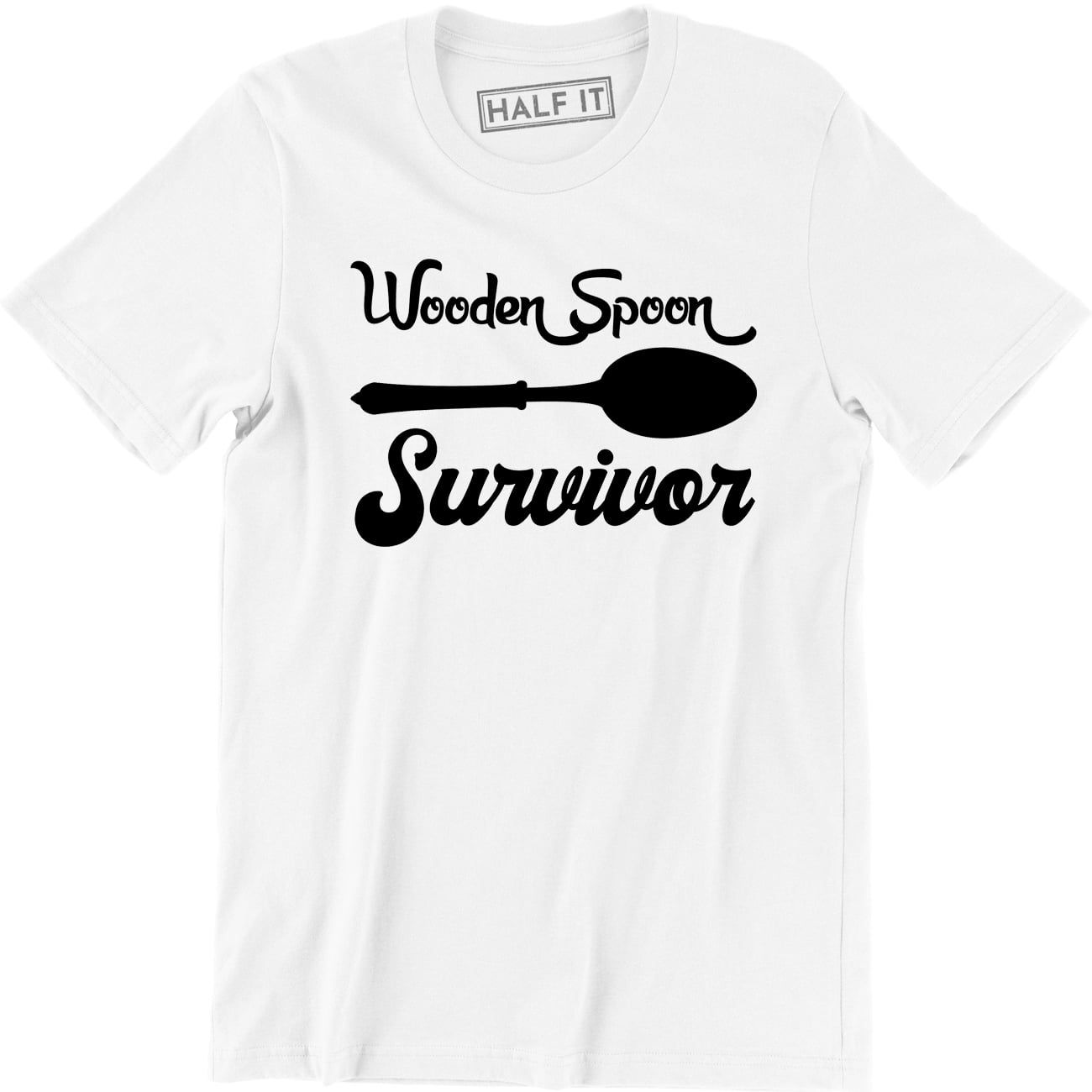 Wooden Spoon Survivor Funny Humour Joke College Cool Student Slogan ...