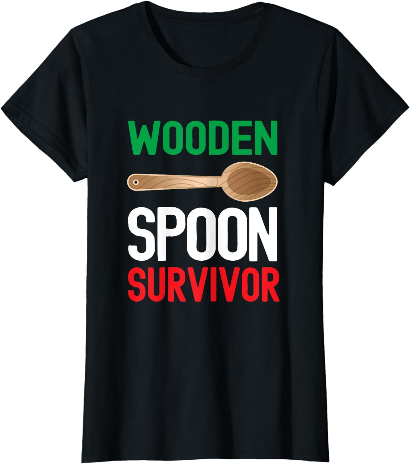 Wooden Spoon Survivor Funny Italian Mom Dad Sayings T-Shirt - Walmart.com