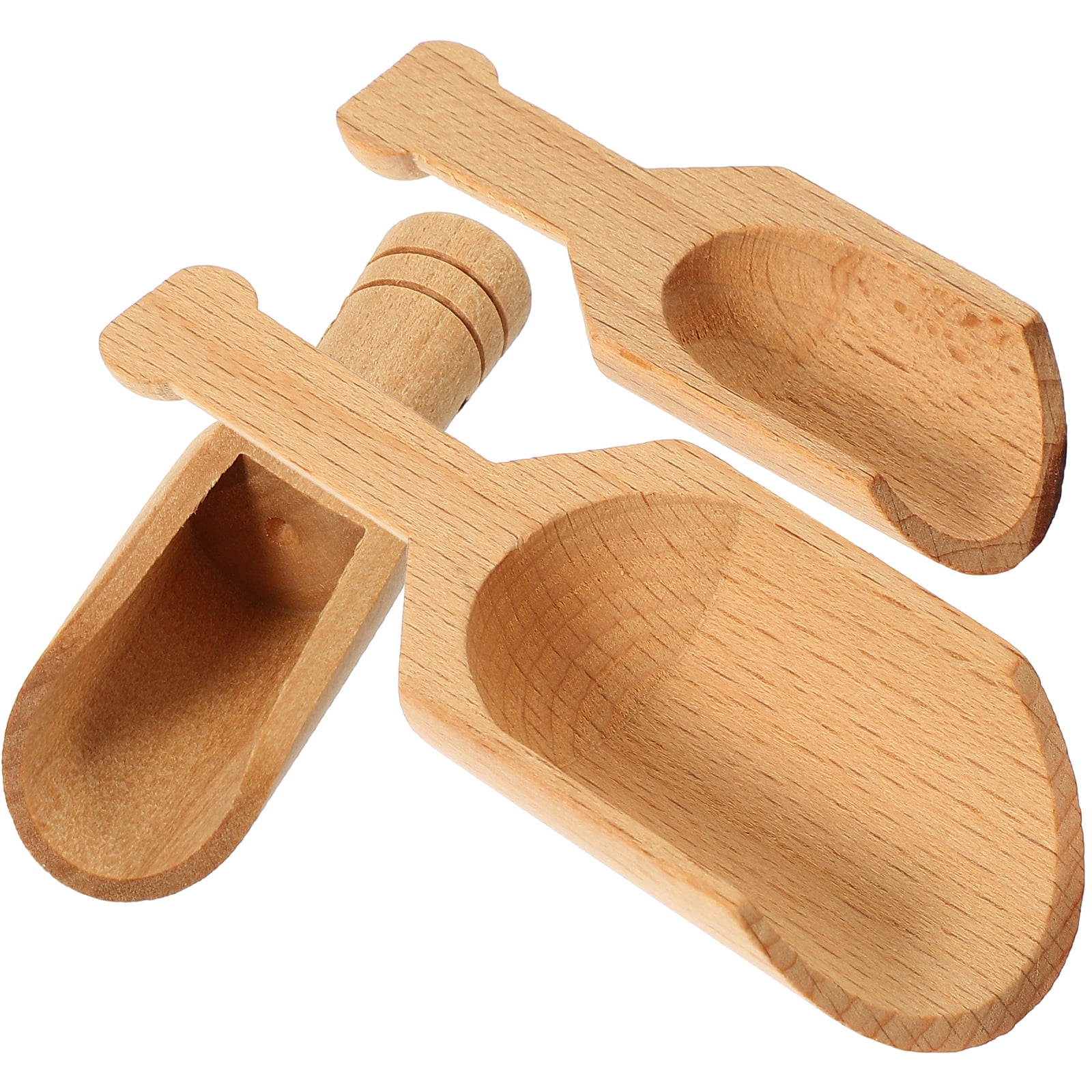 Wooden Spoon Three Piece Set Compact Bath Salt Scoop Tea Spoons Small ...