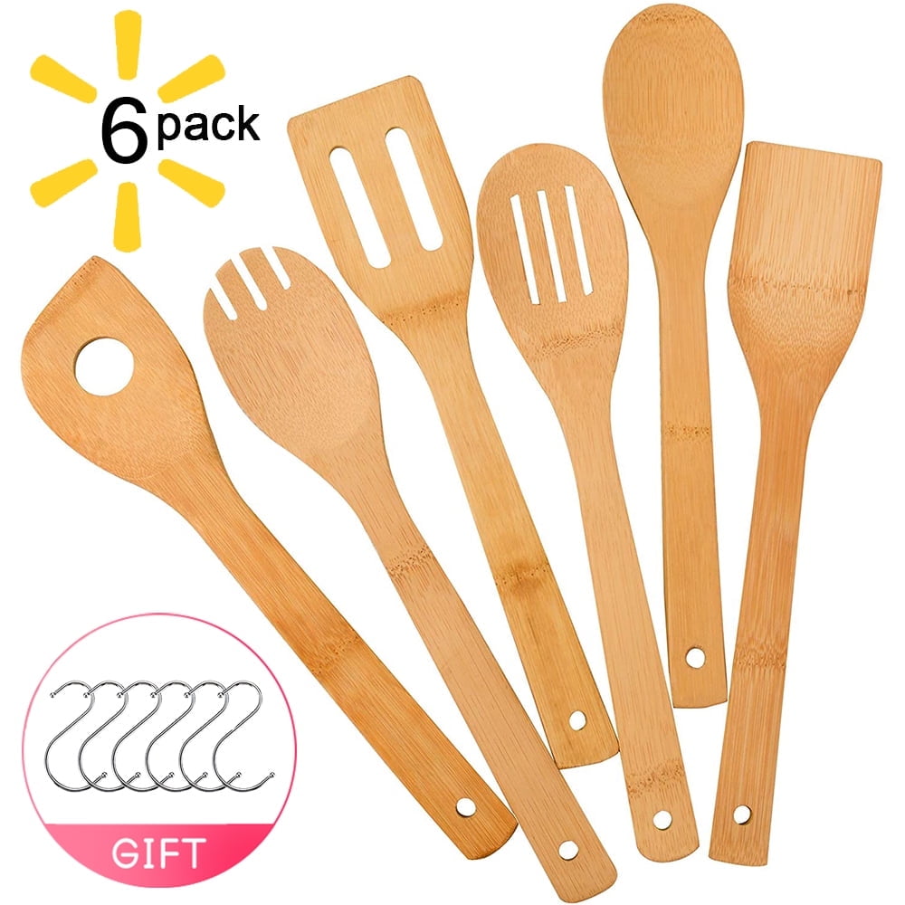 Wooden Spoons for Cooking,Nonstick Kitchen Utensil Set,Wooden Spoons ...