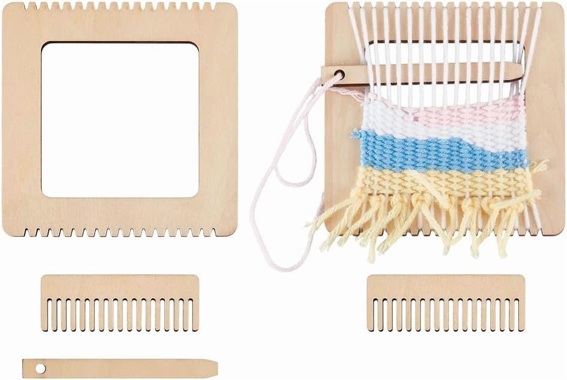 Wooden Square Weaving Loom 4.8x4.8 Inch Handcraft Wooden Loom Set ...