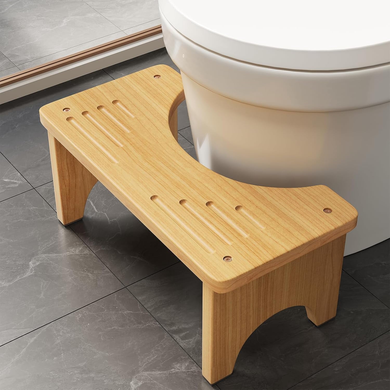 Wooden Squatting Potty for Adults, 6.7 Inch Toilet Stool Squat Adult ...