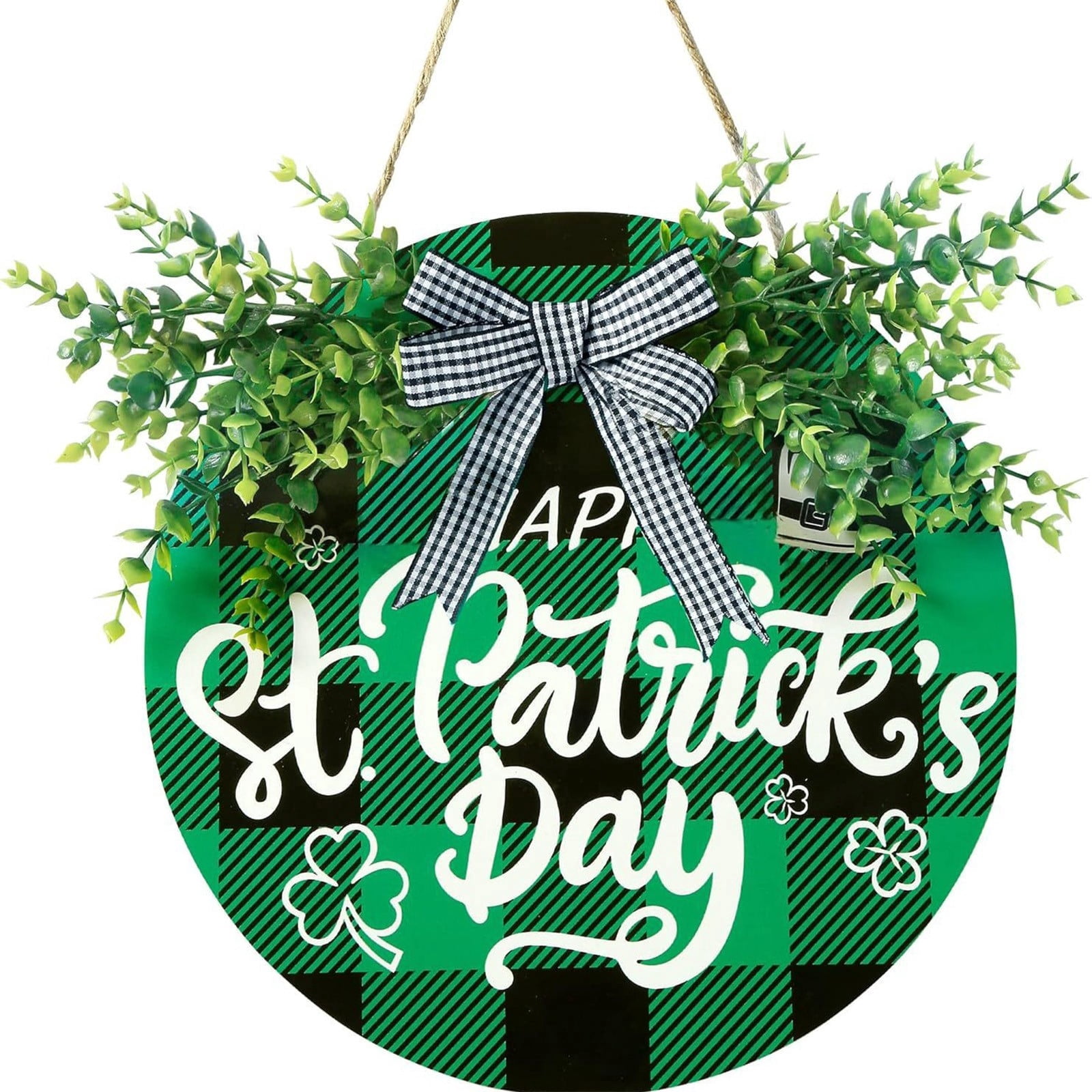 Wooden St Patricks Day Sign Decoration With Shamrock Board For Indoor ...