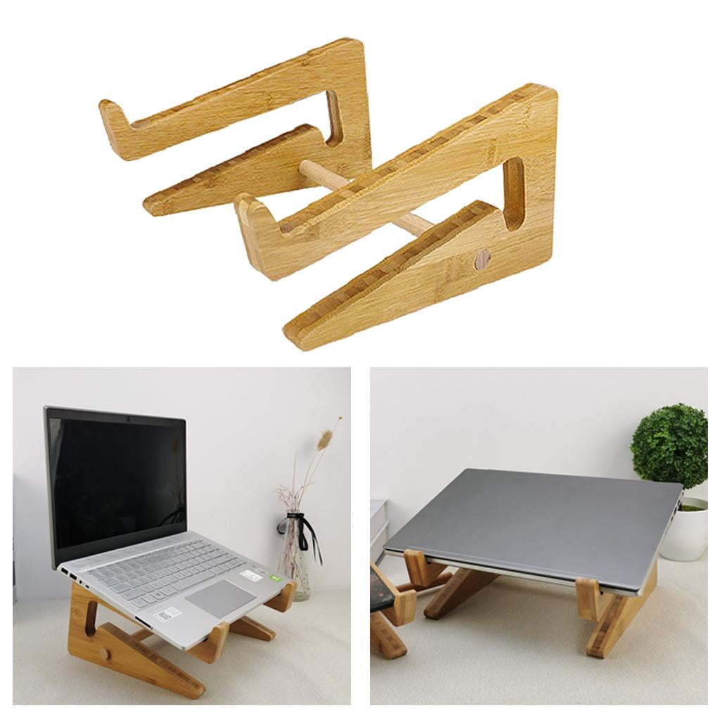 Wooden Stable Laptop Stand Ventilated Desktop Easy to Assemble ...