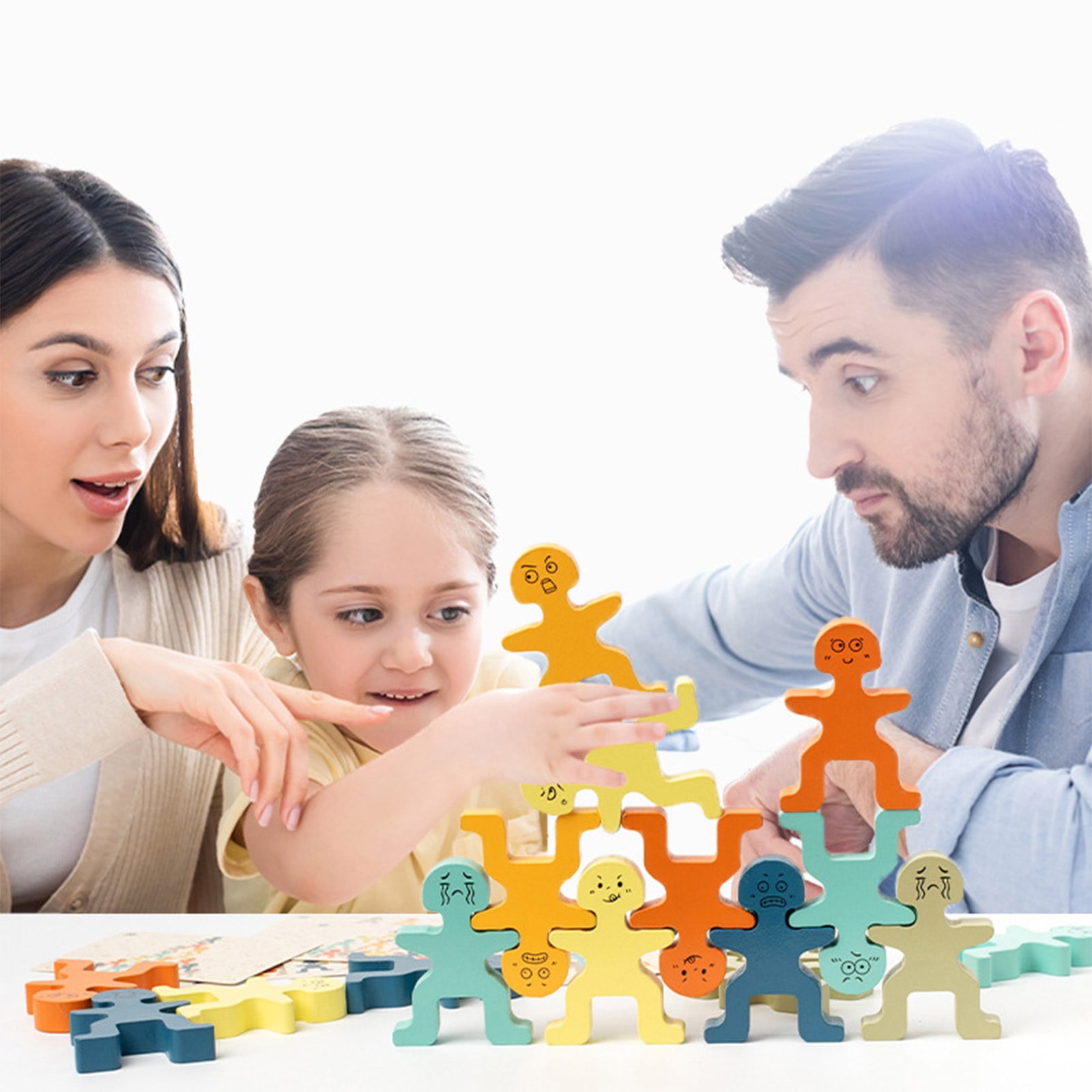 Wooden Stackable Figures Set | Fine Motor Skill Puzzle Toys | Hand-Eye ...