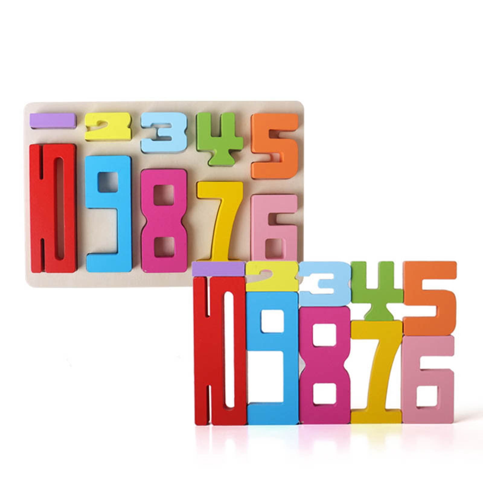 Wooden Stacking Blocks for 3+ Years Old – Number Game & Balance Toy ...