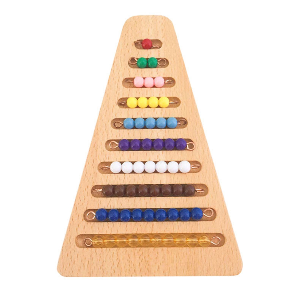 Wooden Stair Board Beads Game Color Sorting Toy Counting Matching Game ...