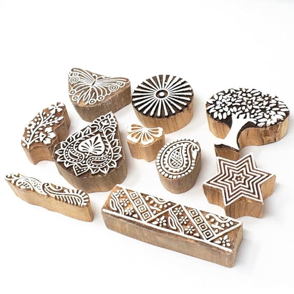 Wooden Stamp Block, Printing Stamp Design Set | Block for Printing ...