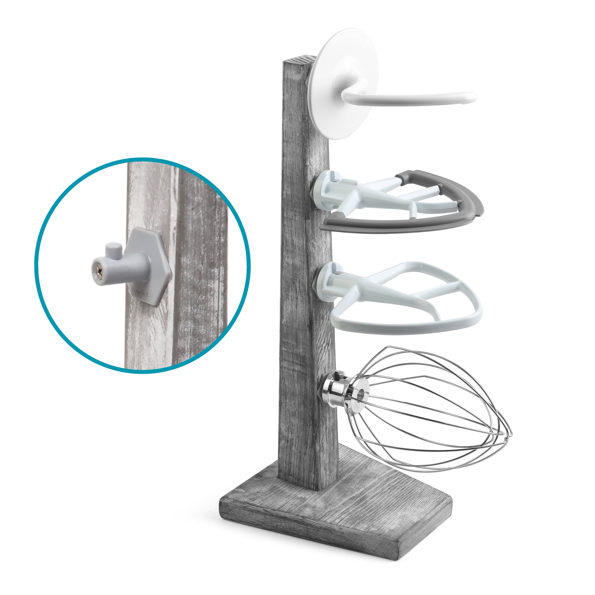 Wooden Stand Mixer Attachment Holder, Compatible with Kitchenaid Stand ...