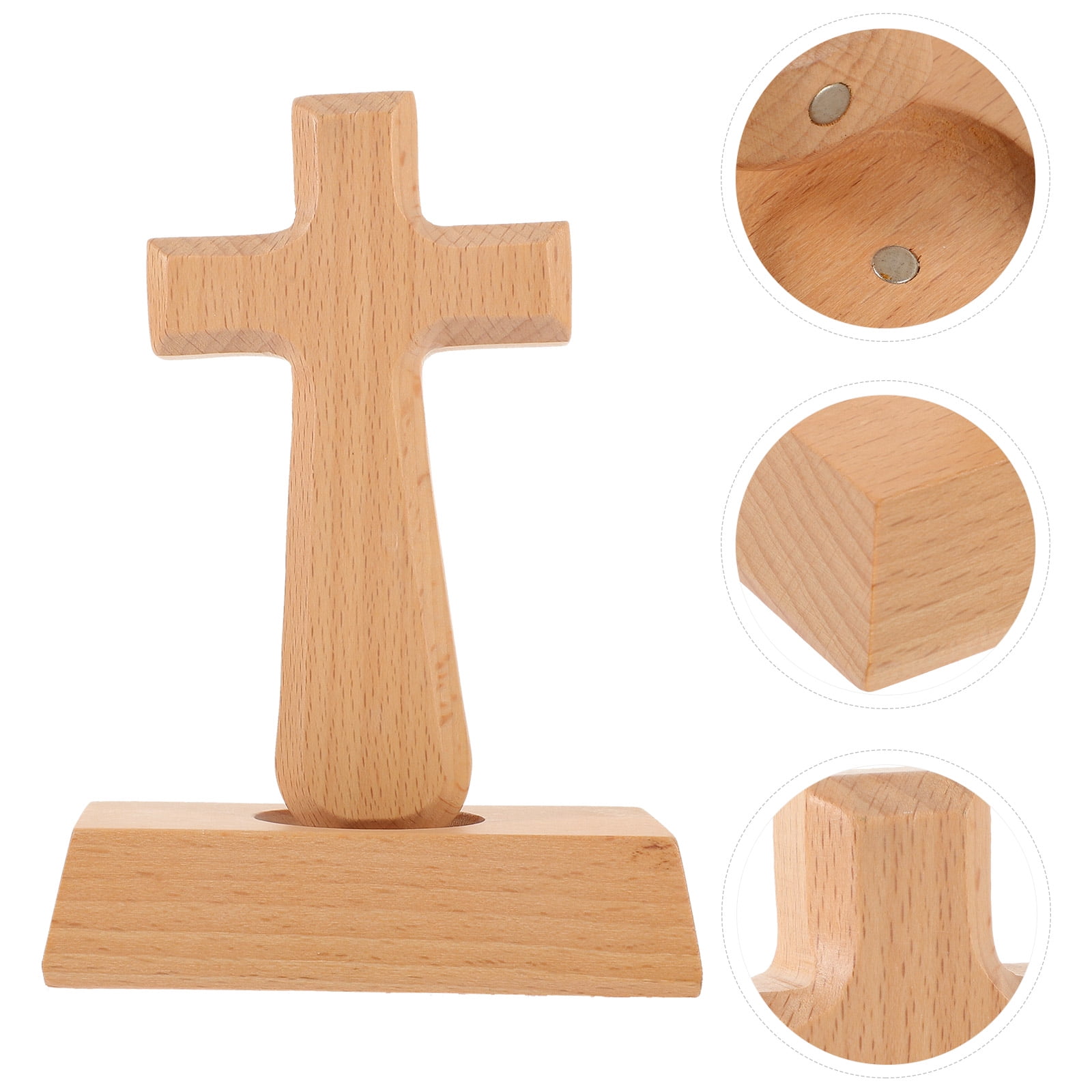 Wooden Standing Cross Altar Cross Plain Table Cross Wood Hand Cross ...