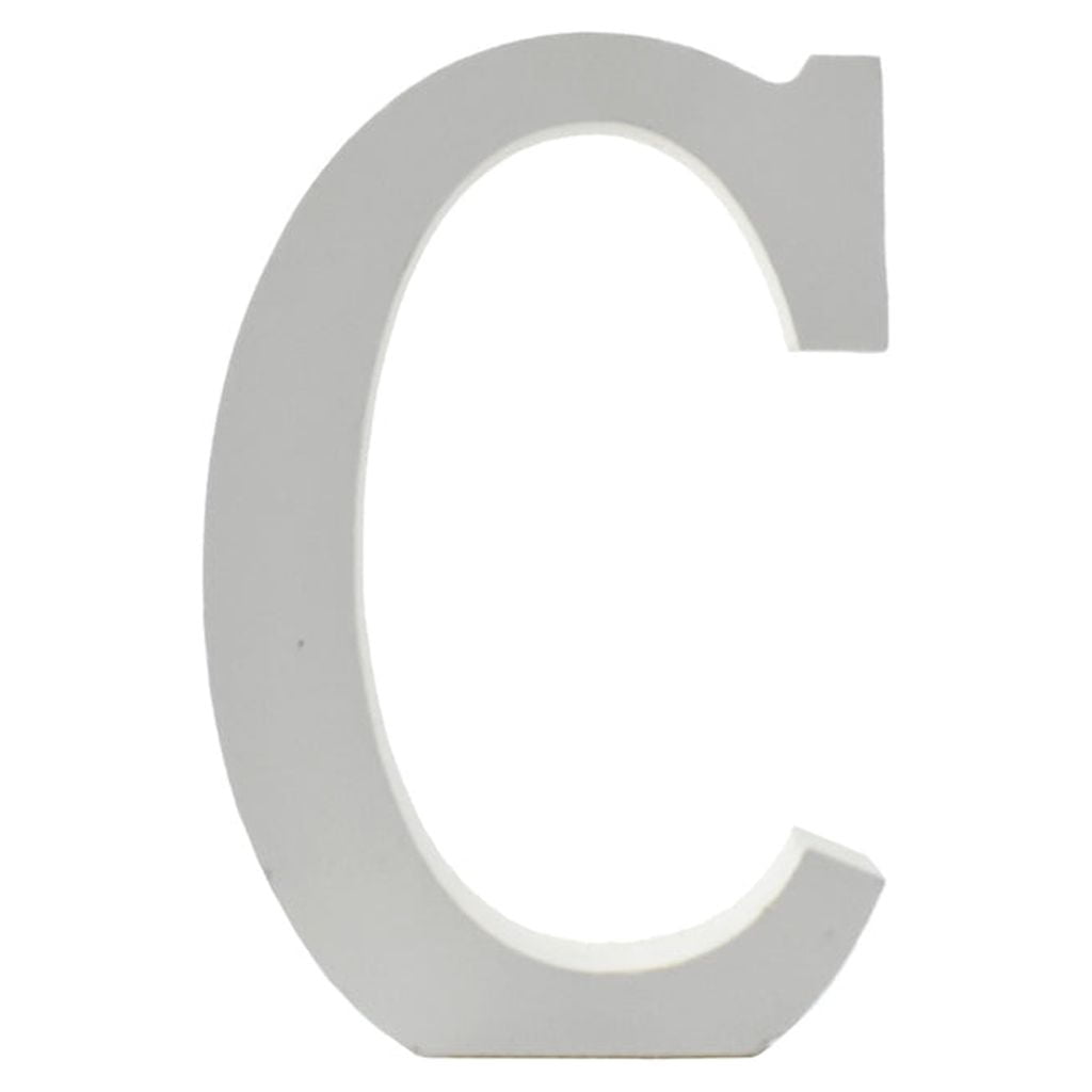 Wooden Standing Letter C, 4-3/4-Inch - White - Walmart.com