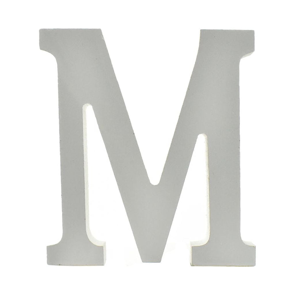 Wooden Standing Letter M, 4-3/4-Inch - White - Walmart.com