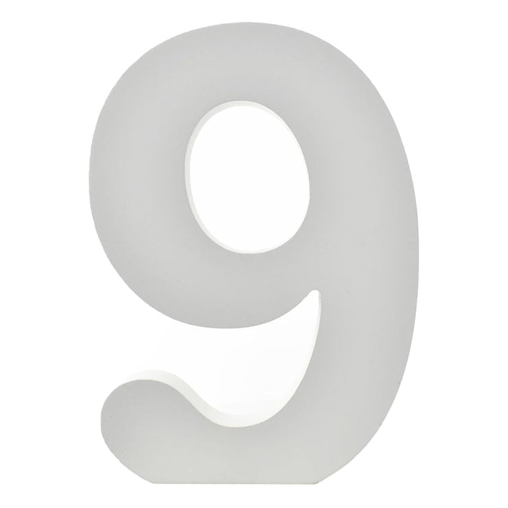 Wooden Standing Number 9, 4-3/4-Inch - White - Walmart.com
