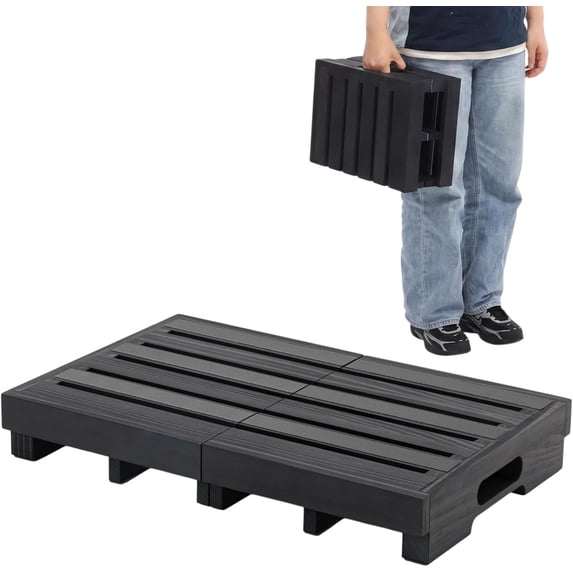 Wooden Step Stool 3 Inch One-Step Non-Slip Outdoor Platform Heavy Duty ...