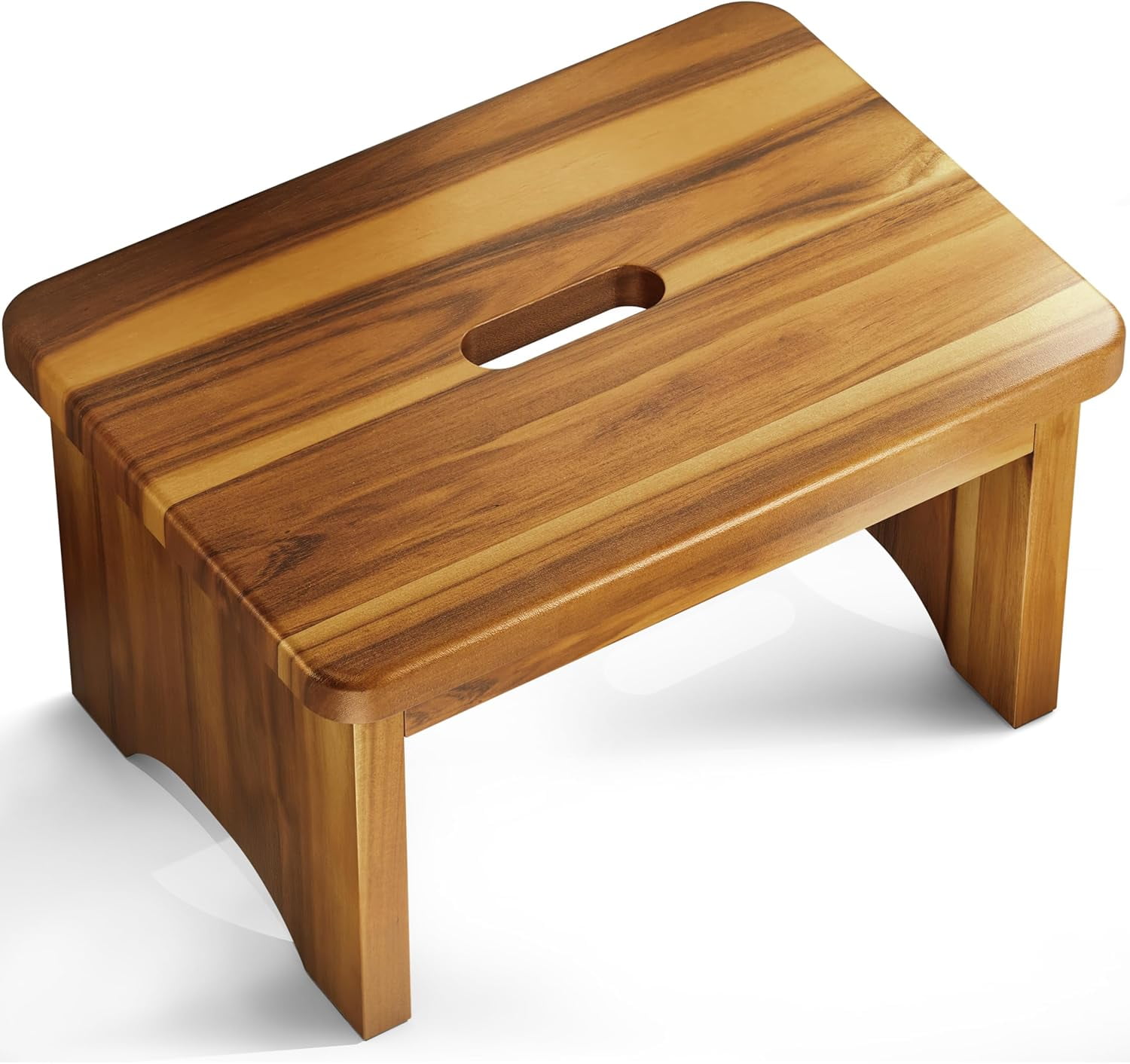 Wooden Step Stool, 9'' One Step Stool for Adults, Wooden Beside Step ...