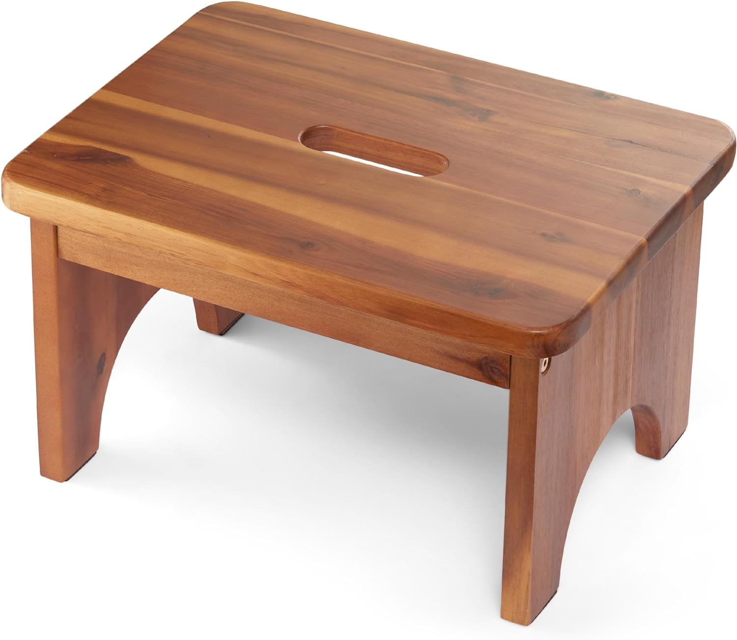 Wooden Step Stool, 9'' One Step Stool for Adults, Wooden Beside Step ...