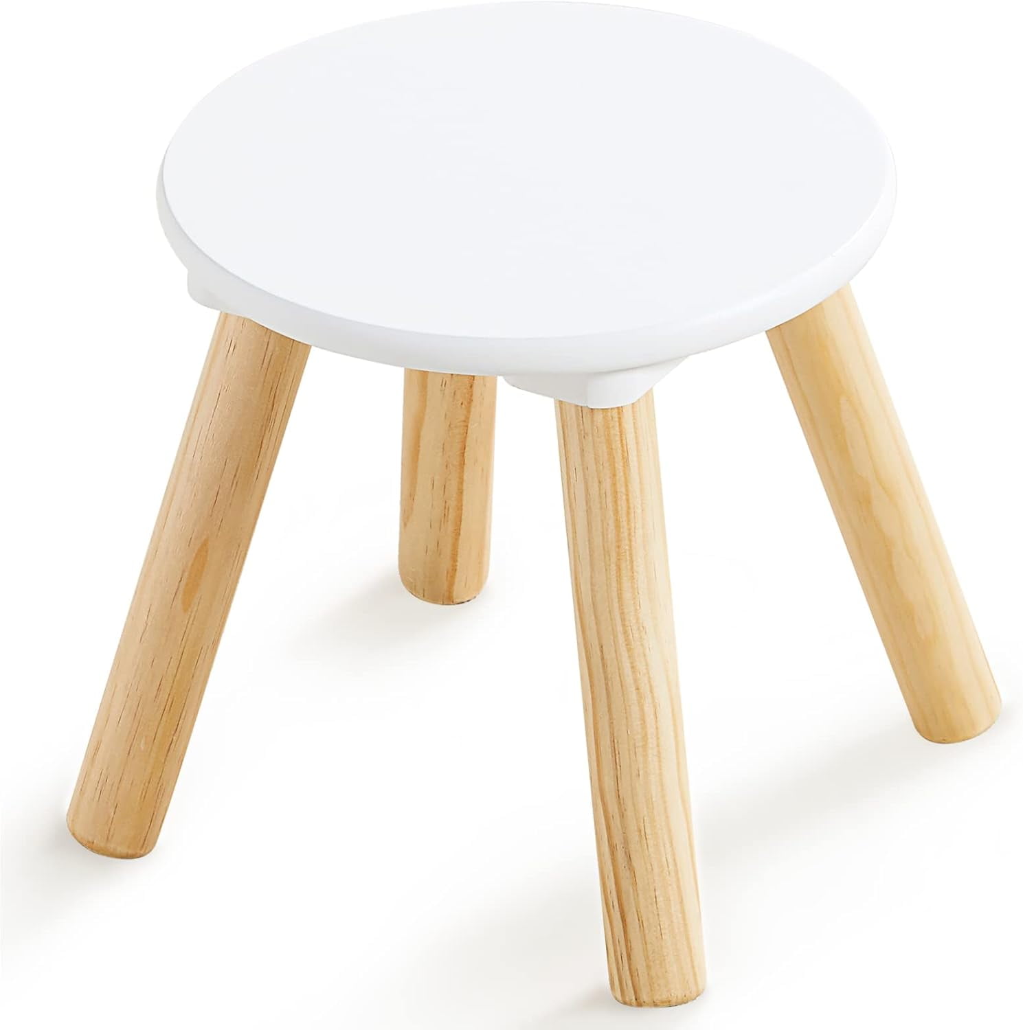 Wooden Step Stool for Kids, 9 Inch Round Kids Chair fit with Sensory ...