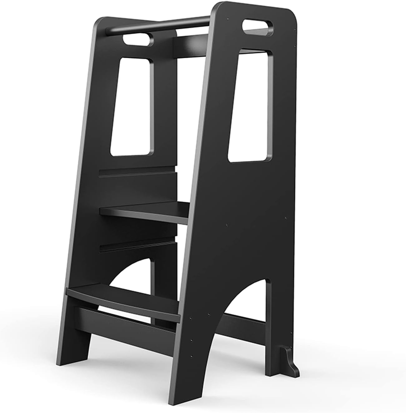 Wooden Step Stool for Kids, Adjustable Height Toddler Learning Helper ...