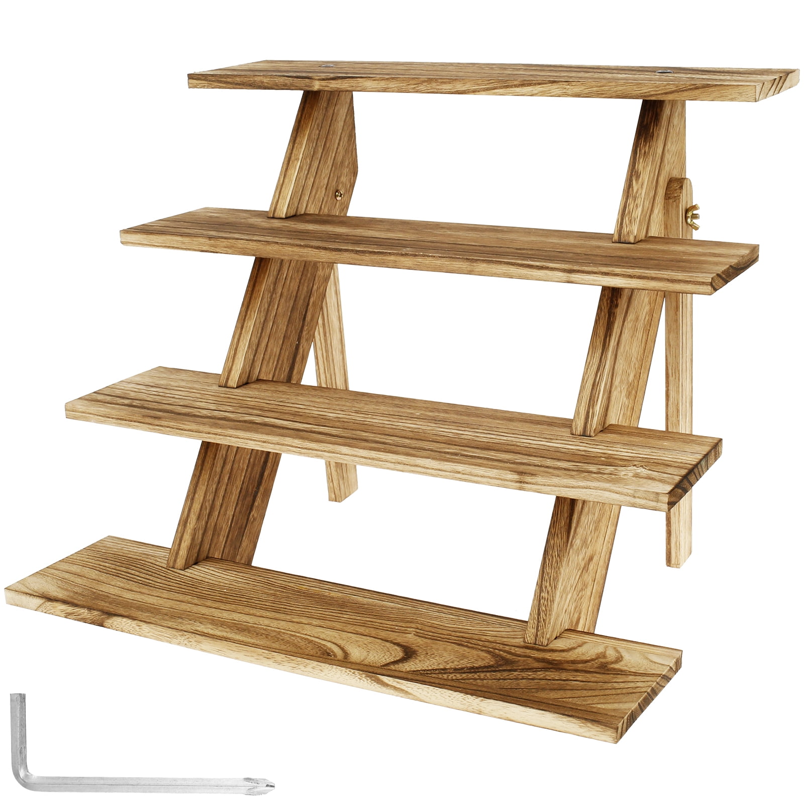 Wooden Step Tiered Cupcake Stand Foldable Tiered Cupcake Display Stand ...