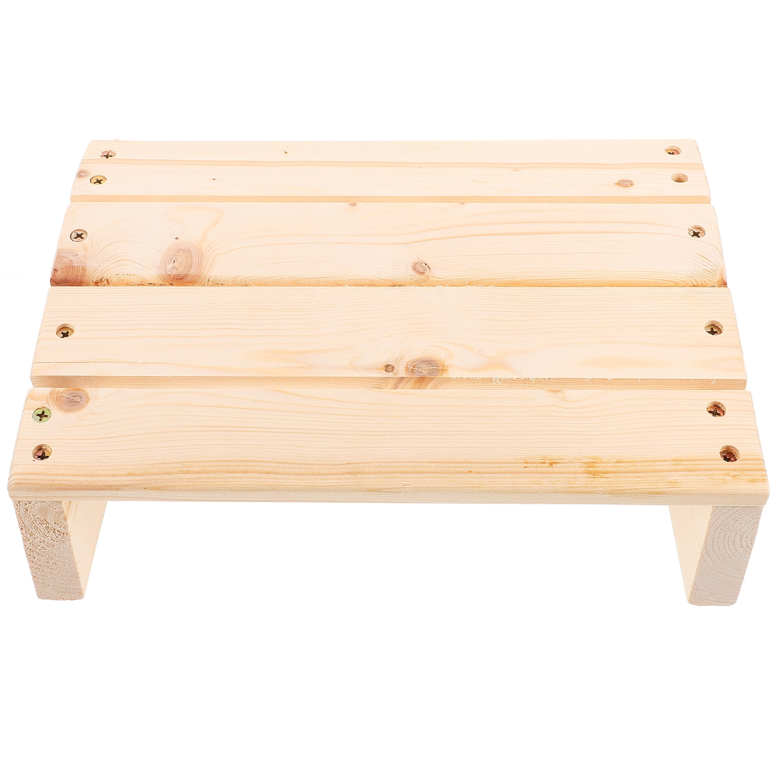 BRIGHTFUFU Cushion Foot Stool Wood Color 1Set 11.8X8.3X4.3In - Walmart.com