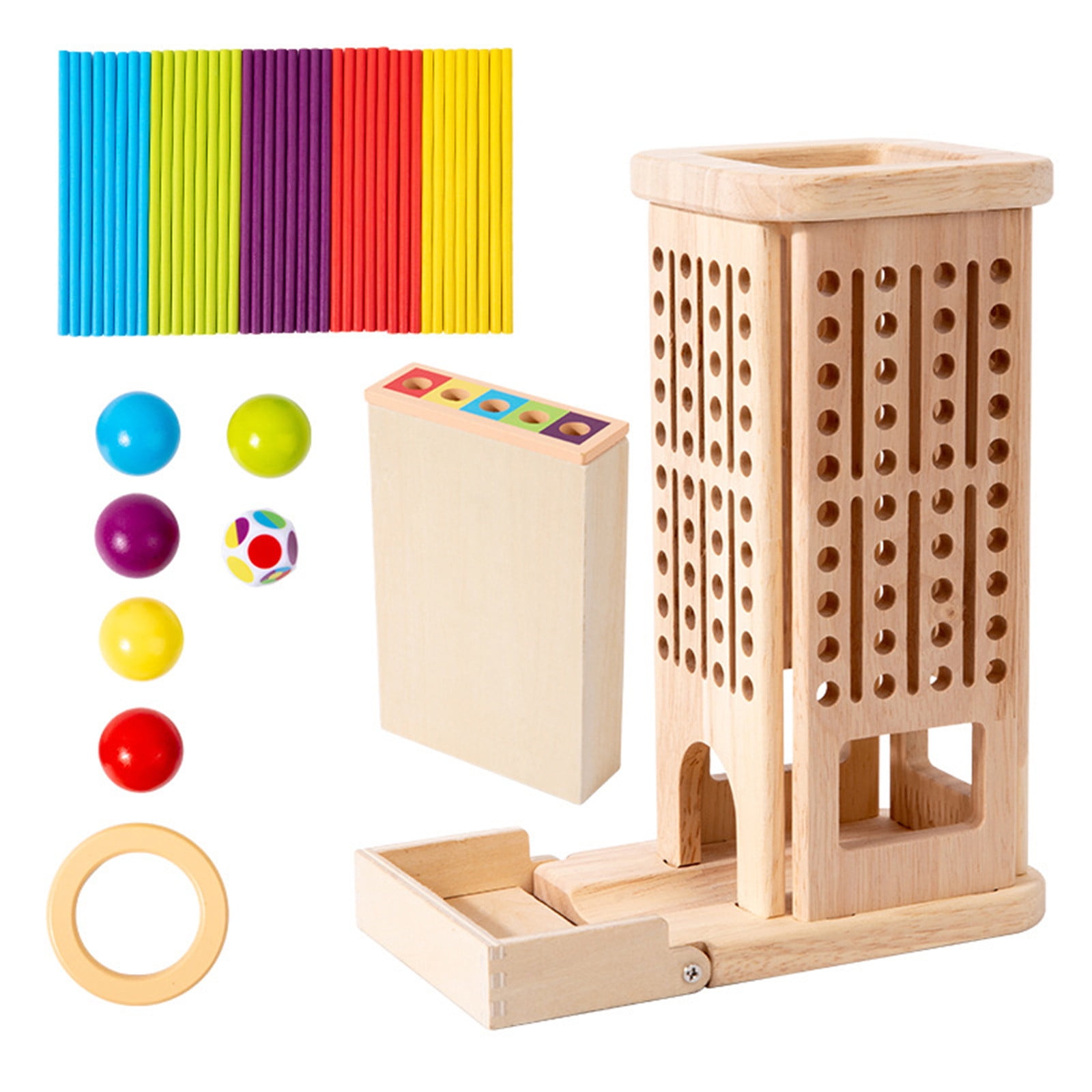 Wooden Stick Game Toy With Mallet And Board Fine Motor Skills ...