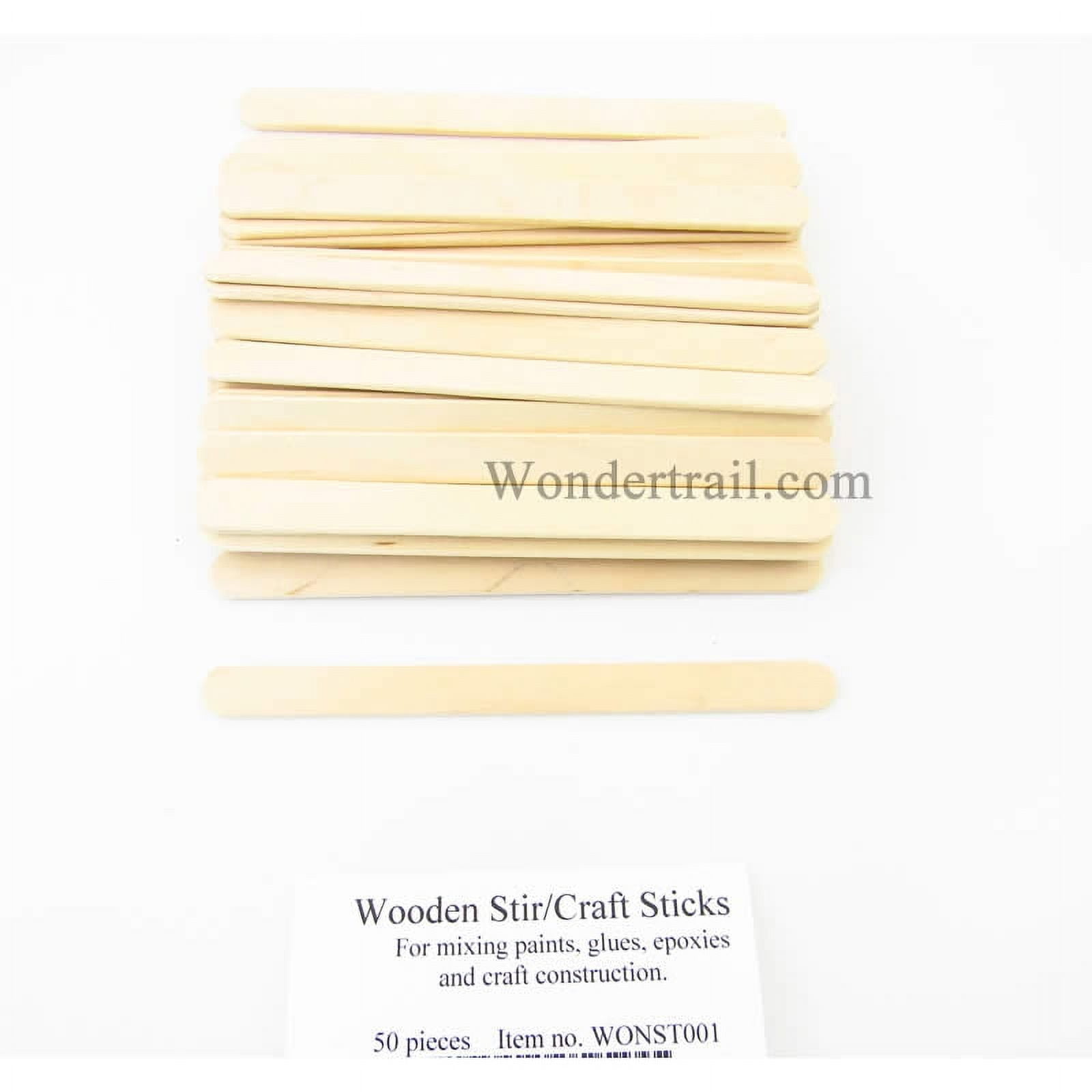 Wooden Stir or Craft Sticks Pack of 50 Wondertrail - Walmart.com